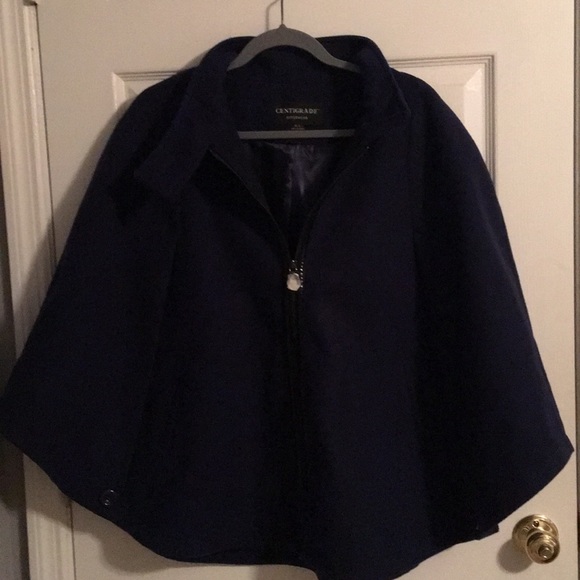 Centigrade | Jackets & Coats | New New Navy Blue Cape | Poshmark